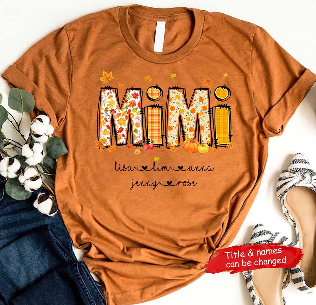 Personalized Grandma Fall Shirt, Fall Shirts for Women, Fall Halloween ...