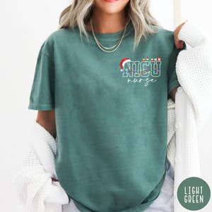 Comfort Colors NICU Nurse Christmas Shirt, Christmas Neonatal Intensive ...