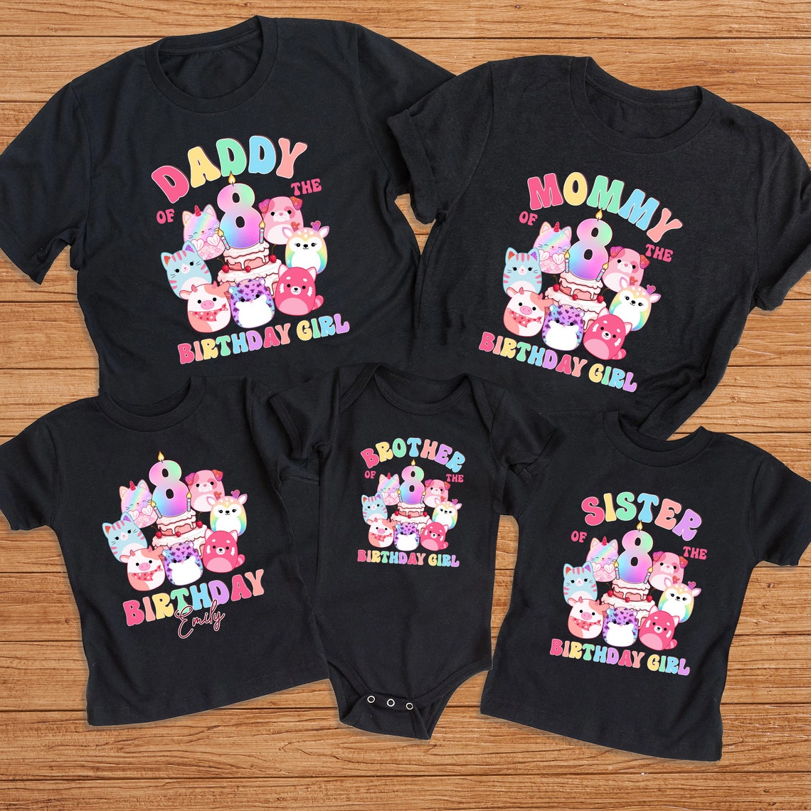 Personalized Squishmallow Birthday Shirt, Family Matching Outfit - Etsy