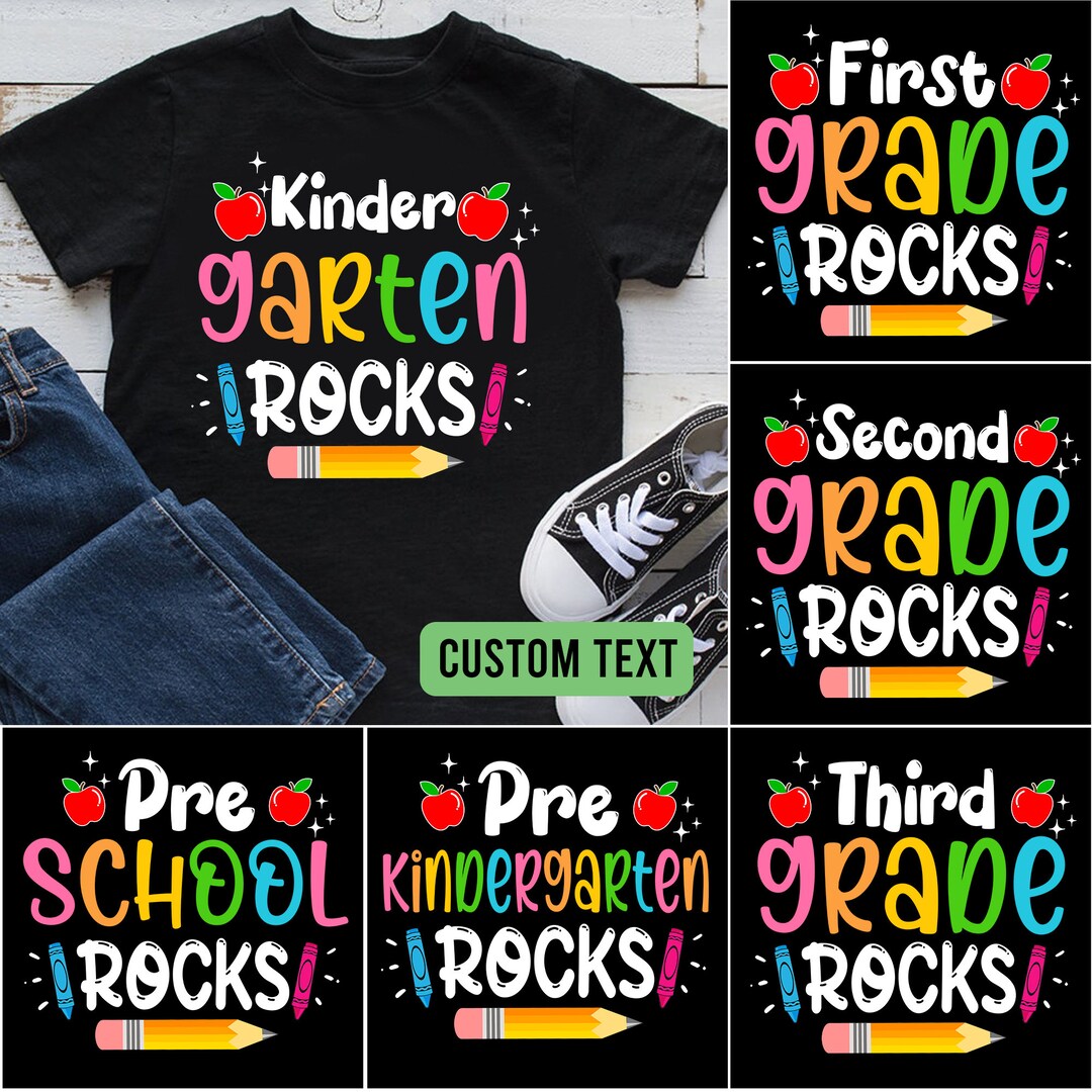 Personalized School Rocks T-shirt, First Day of School Shirt, First ...