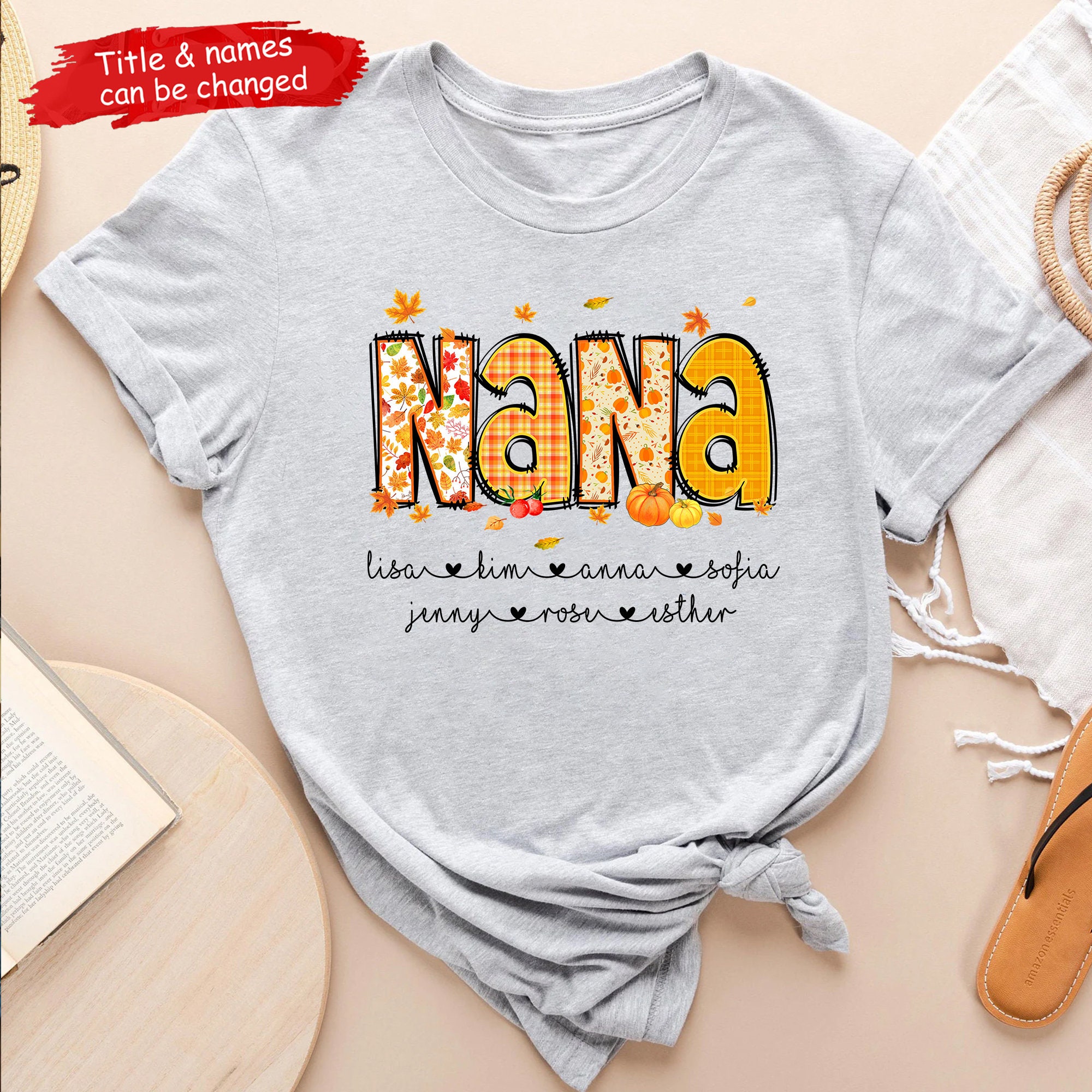 Personalized Grandma Fall Shirt, Fall Shirts for Women, Fall Halloween ...