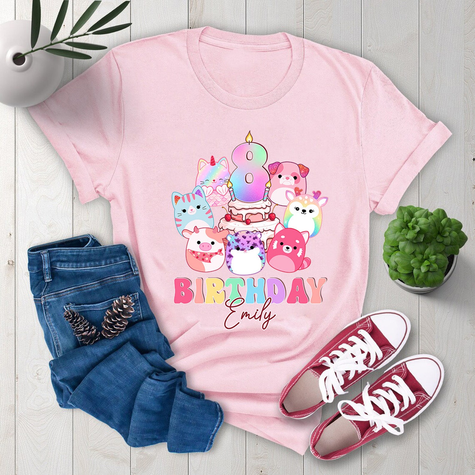 Personalized Squishmallow Birthday Shirt, Family Matching Outfit - Etsy