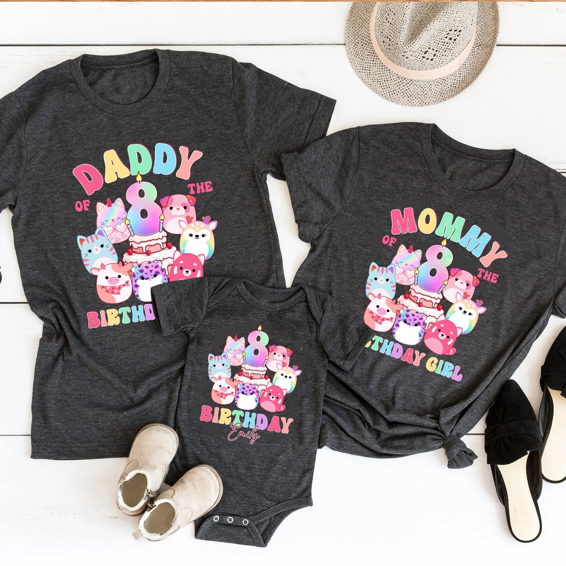 Personalized Squishmallow Birthday Shirt, Family Matching Outfit - Etsy