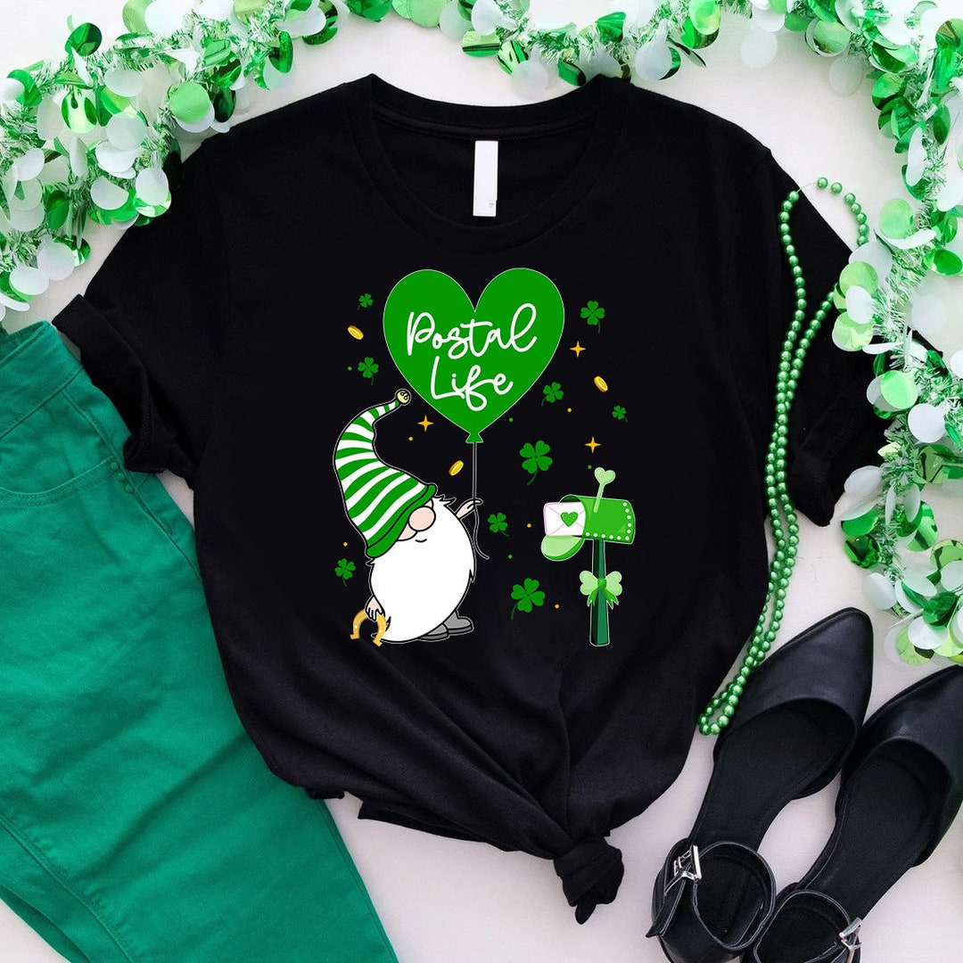 Gnomes Postal Worker St Patrick's Day Shirt, Postal Worker Gnome ...