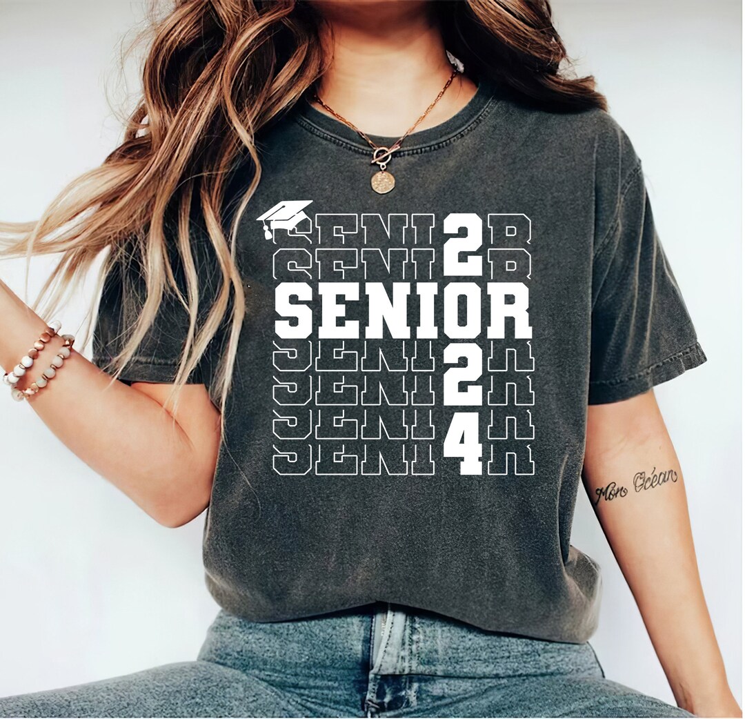 Senior 2024 Cotton T-shirt, Graduation Gift - Etsy