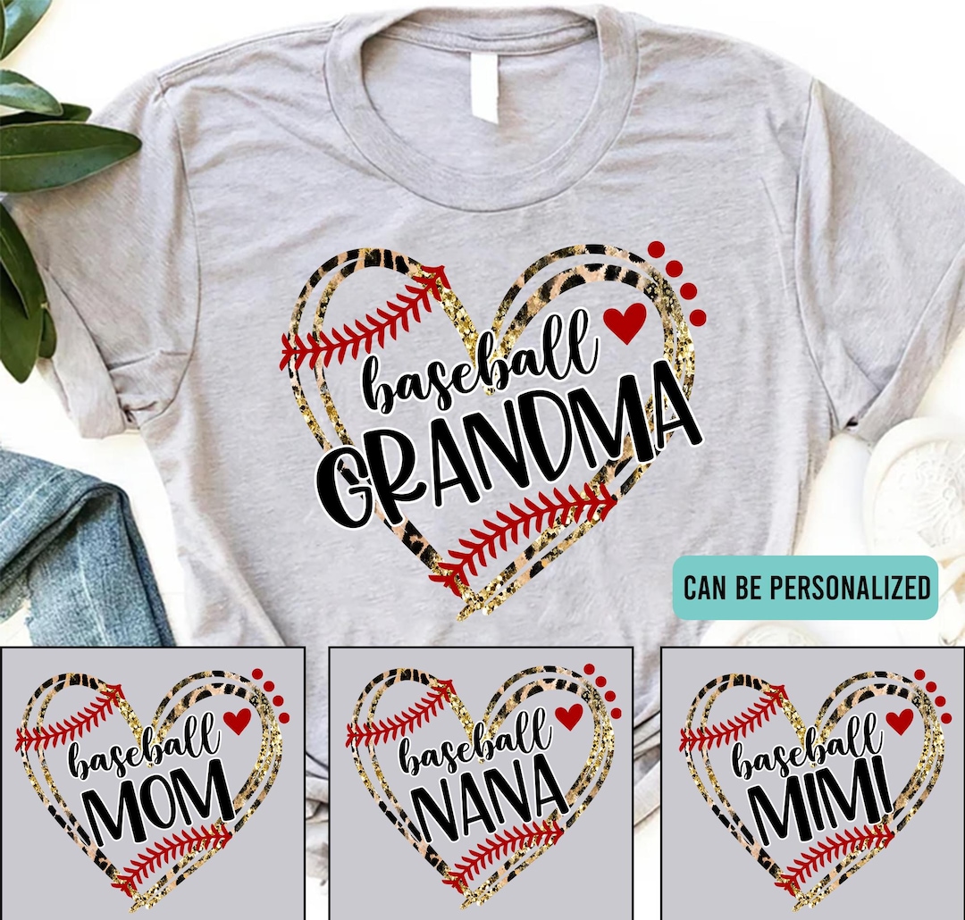 Personalized Baseball Grandma Cotton Shirt, Baseball Women - Etsy