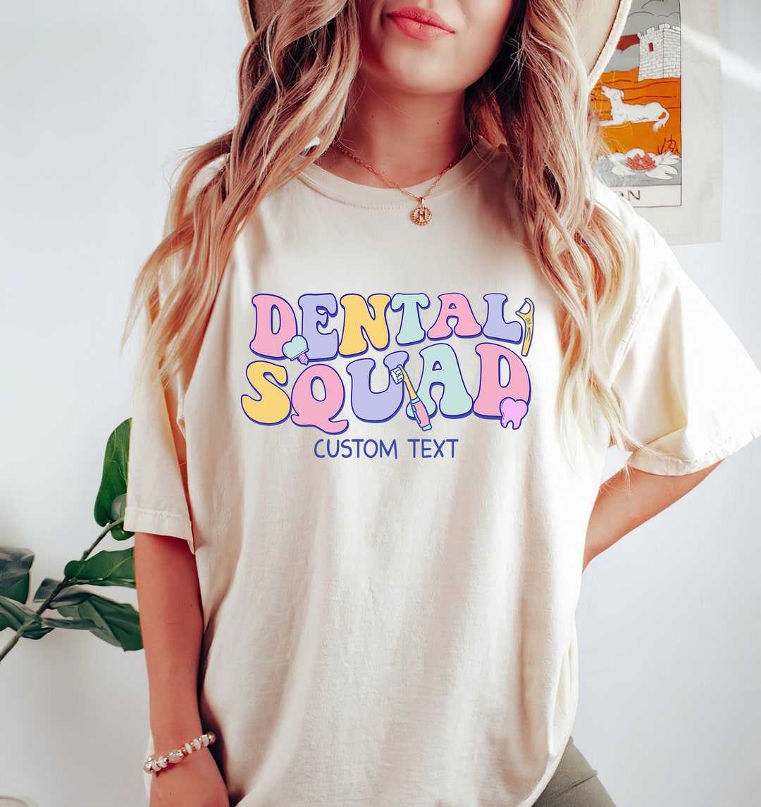 Custom Dental Squad Shirt, Retro Dental Assistant Dentist Shirt, Custom ...