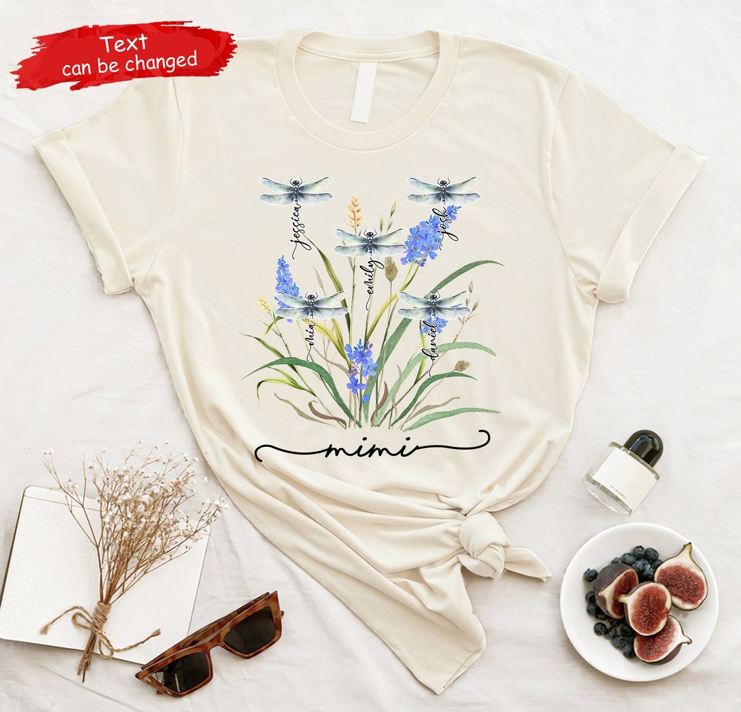 Personalized Nana Dragonfly Shirt, Personalized Grandma With Grandkids ... Personalized Nana Dragonfly Shirt, Personalized Grandma With Grandkids ...