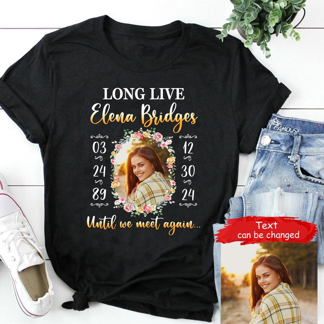 In Loving Memory T-shirt Custom Photo Memorial T-shirt, Funeral Shirt ...