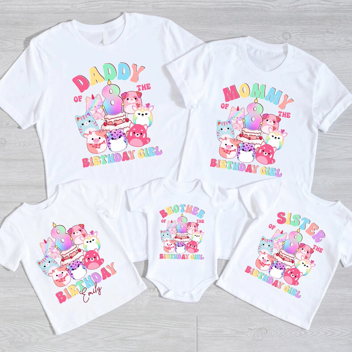 Personalized Squishmallow Birthday Shirt, Family Matching Outfit - Etsy