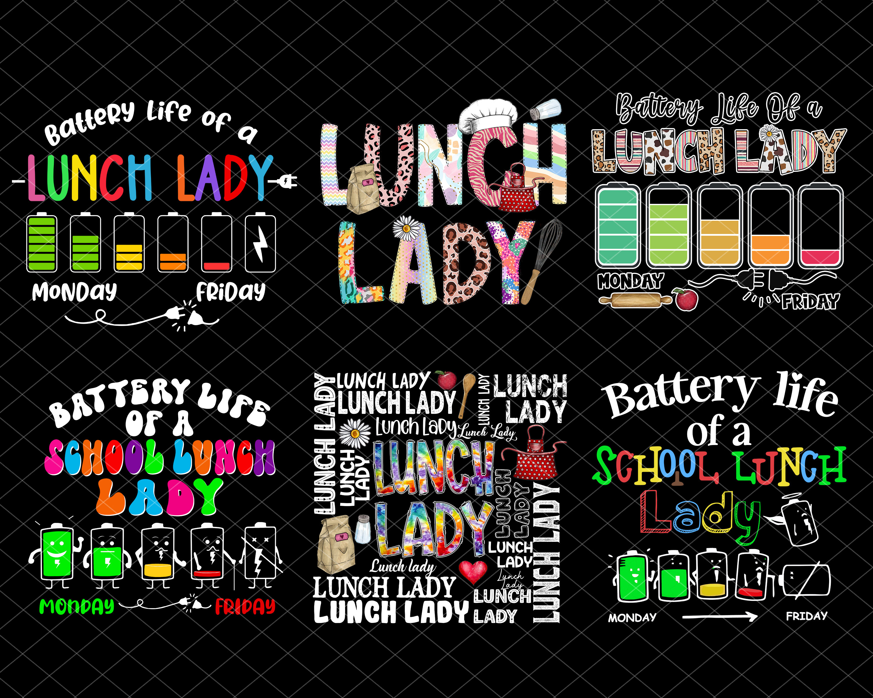 Lunch Lady Battery Life PNG Bundle (digital Download) - Etsy