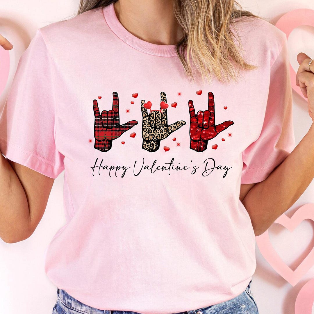 American Sign Language Valentines Day Shirt, Sign Language Shirt, Sign ...