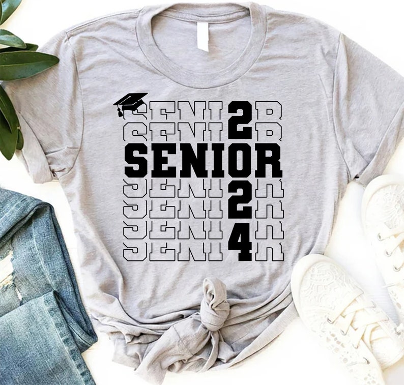 Senior 2024 Cotton T-shirt, Graduation Gift - Etsy