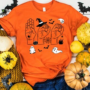 Boo Hand Sign Language Halloween ASL Shirt, Deaf Pride Shirt, Sign ...