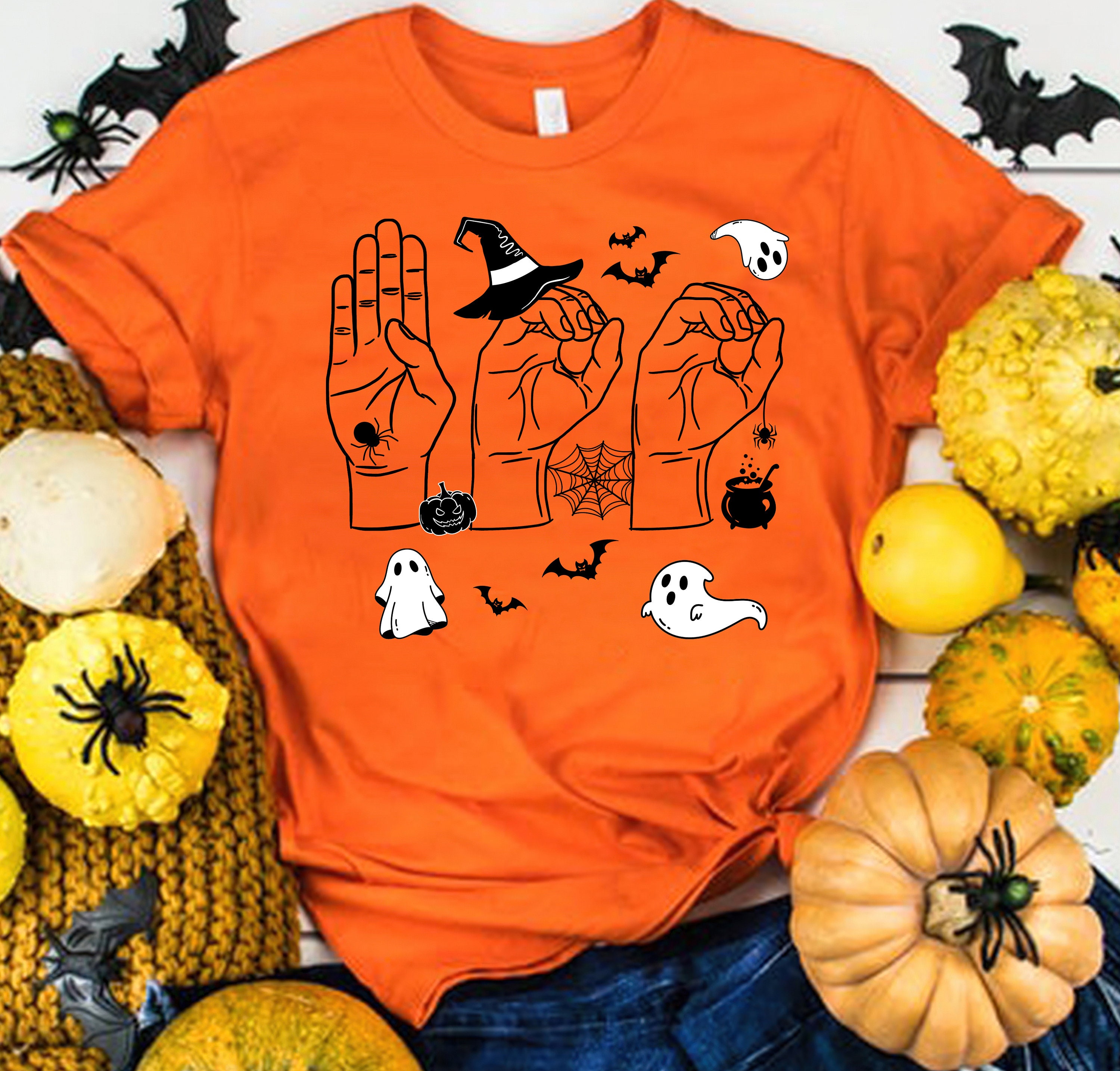 Boo Hand Sign Language Halloween ASL Shirt, Deaf Pride Shirt, Sign ...