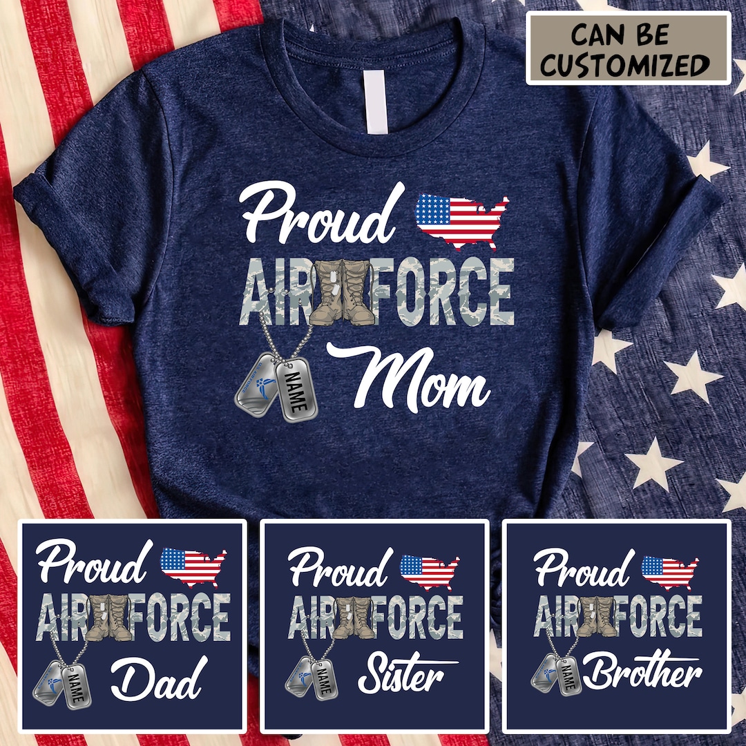 Personalized Proud Air Force Family Shirt, Air Force Mom Shirt, Air ...