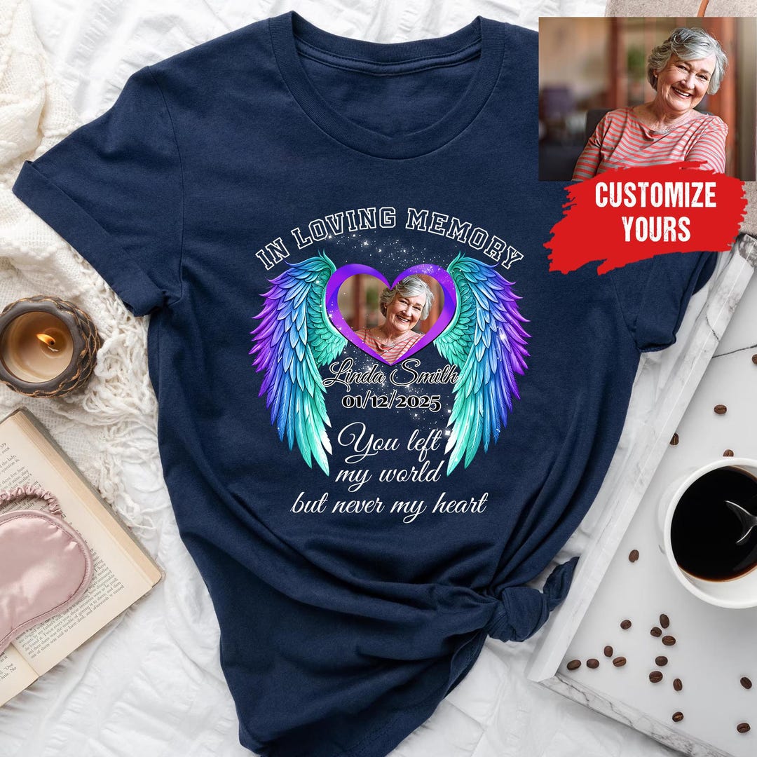 Personalized Memorial T-shirt, in Loving Memory Family Loss T-shirt ...