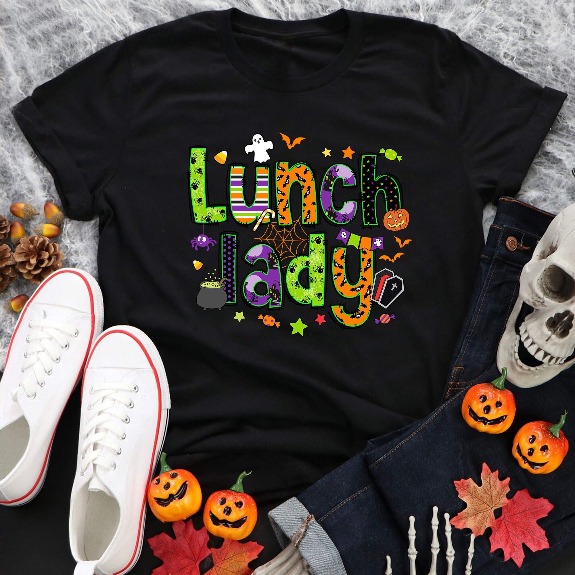 Happy Halloween Lunch Lady Shirt Funny Lunch Lady Halloween - Etsy