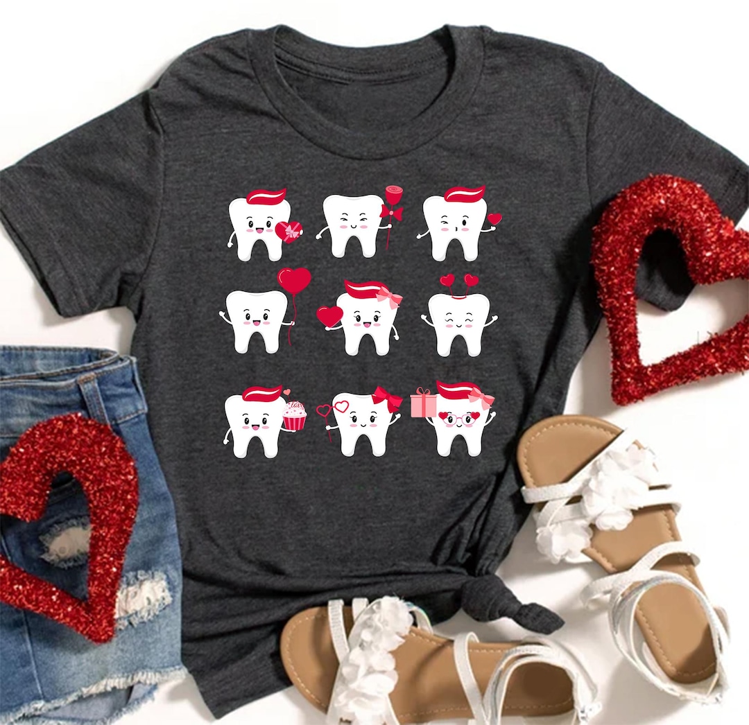 Cute Tooth Valentine Shirt, Dental Squad Shirt, Dental Valentine Shirt ...