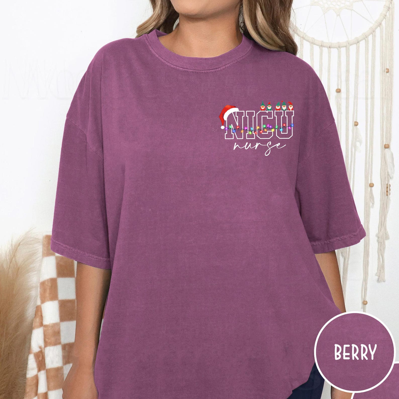 Comfort Colors NICU Nurse Christmas Shirt, Christmas Neonatal Intensive ...