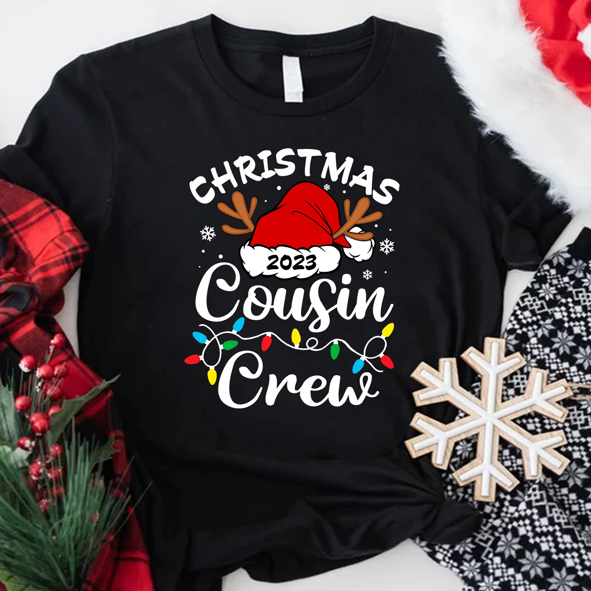 Christmas 2023 Cousin Crew Shirt, Santa Hat Tee - Etsy