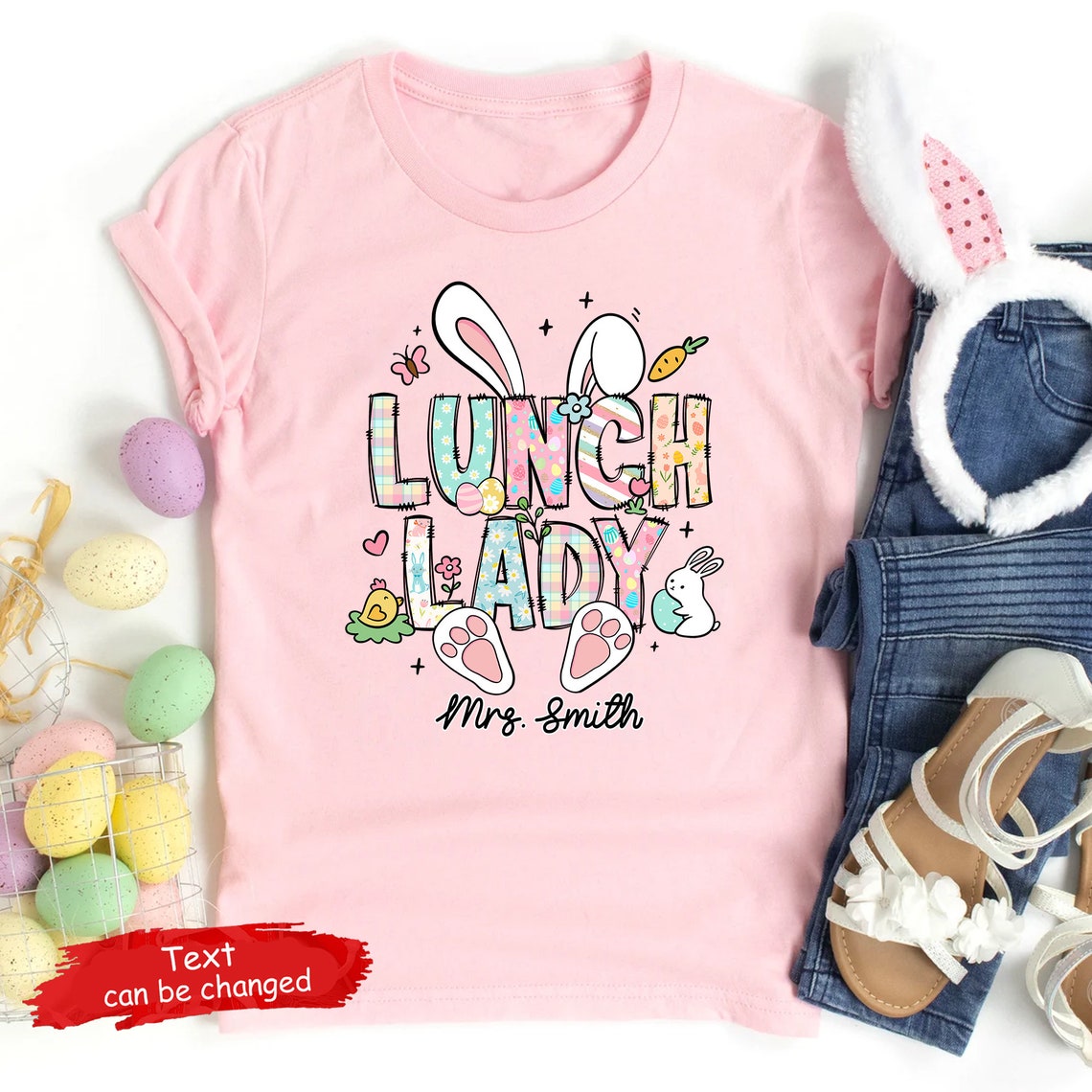 Lunch Lady Easter Shirt, Cafeteria Crew Cotton Tee - Etsy
