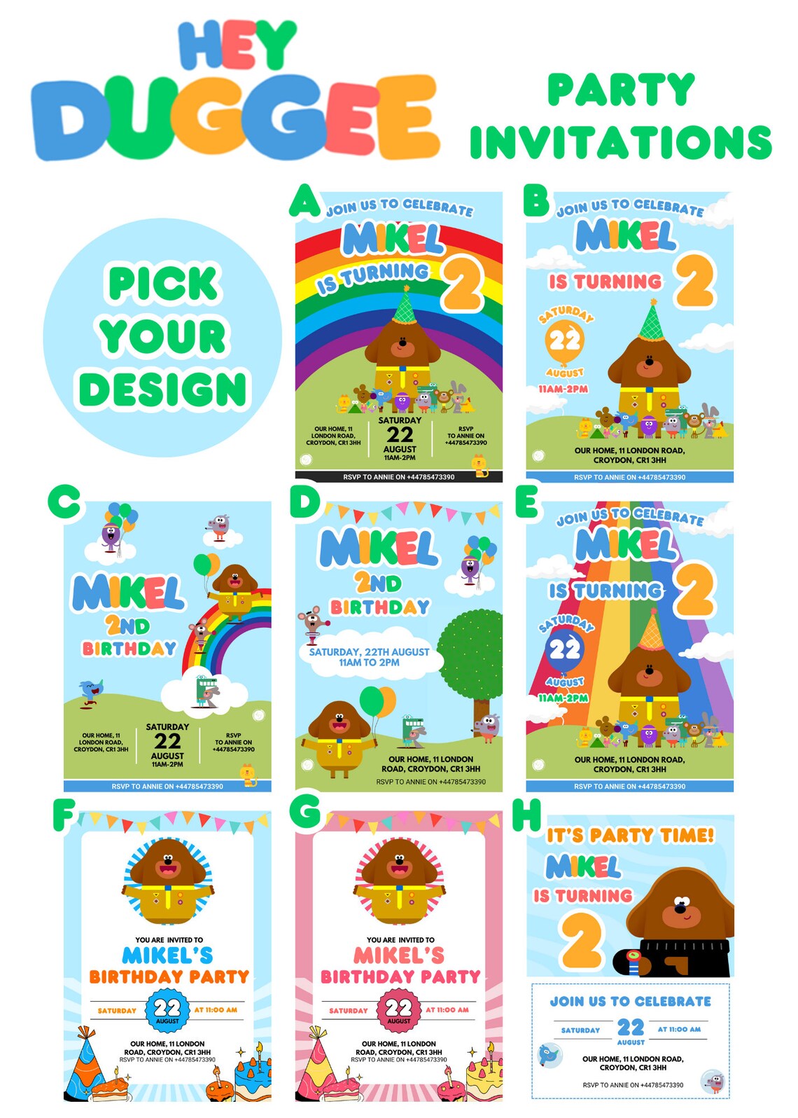 Hey Duggee Party Invitation: Personalized Kids Birthday (digital ...