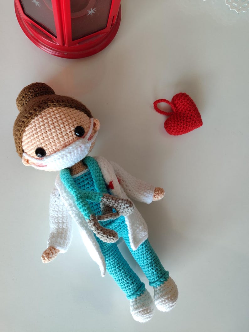 Doctor Doll Crochet Pattern: Girl & Boy Amigurumi PDF With Stethoscope ...