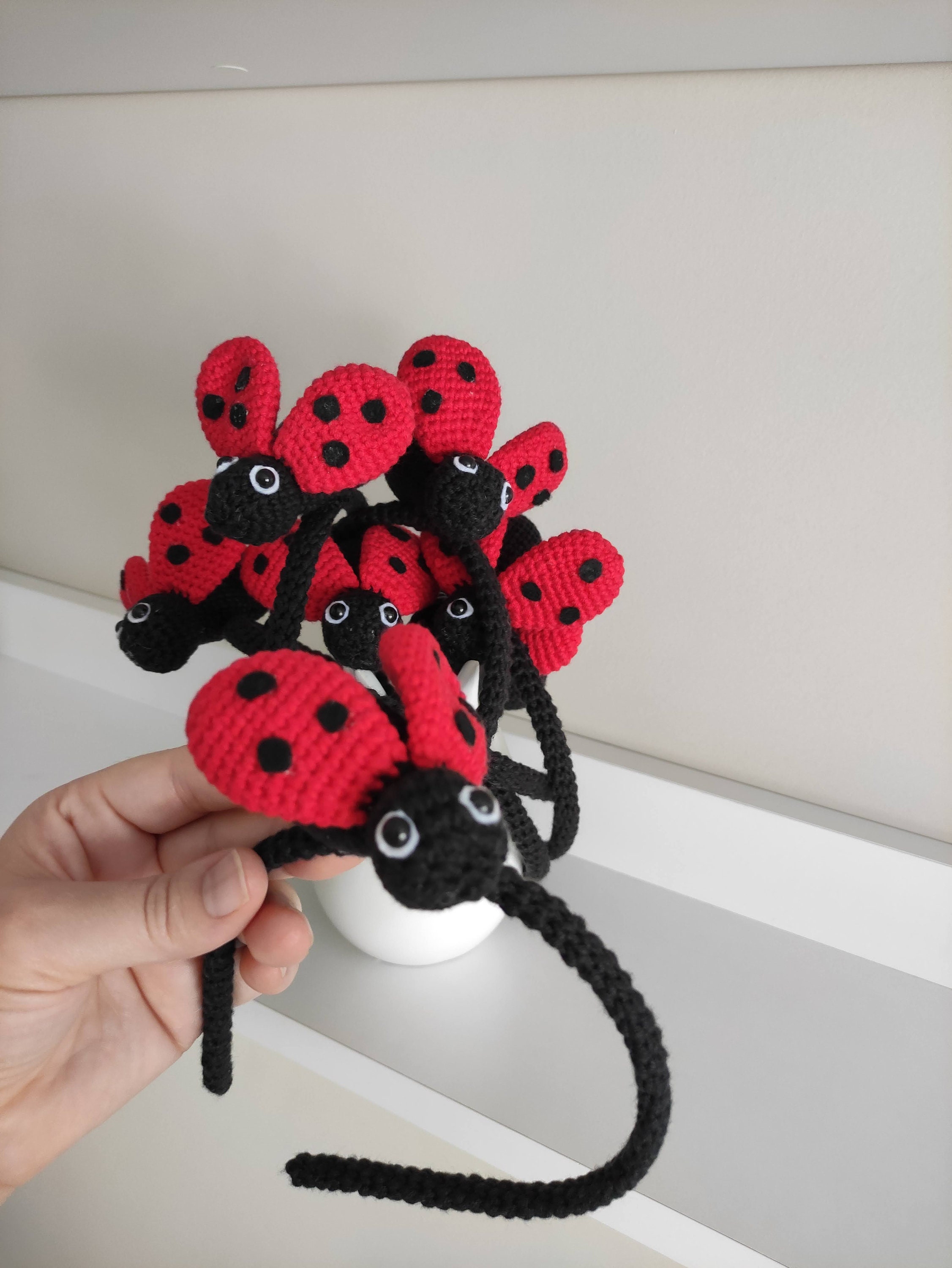 Crochet PDF TUTORİAL ENGLİSH , Ladybug Headband Easy Pattern Christmas ...