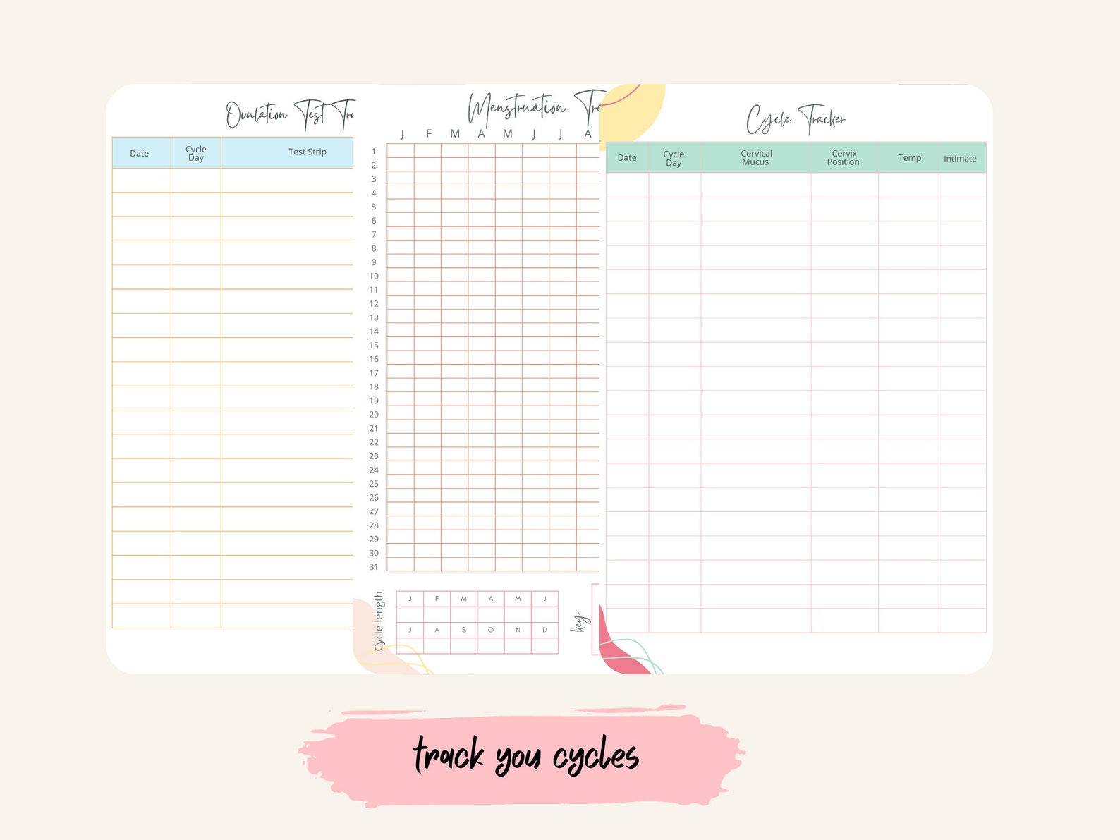 Printable TTC Fertility Journal | Ovulation & Cycle Tracker (digital ...