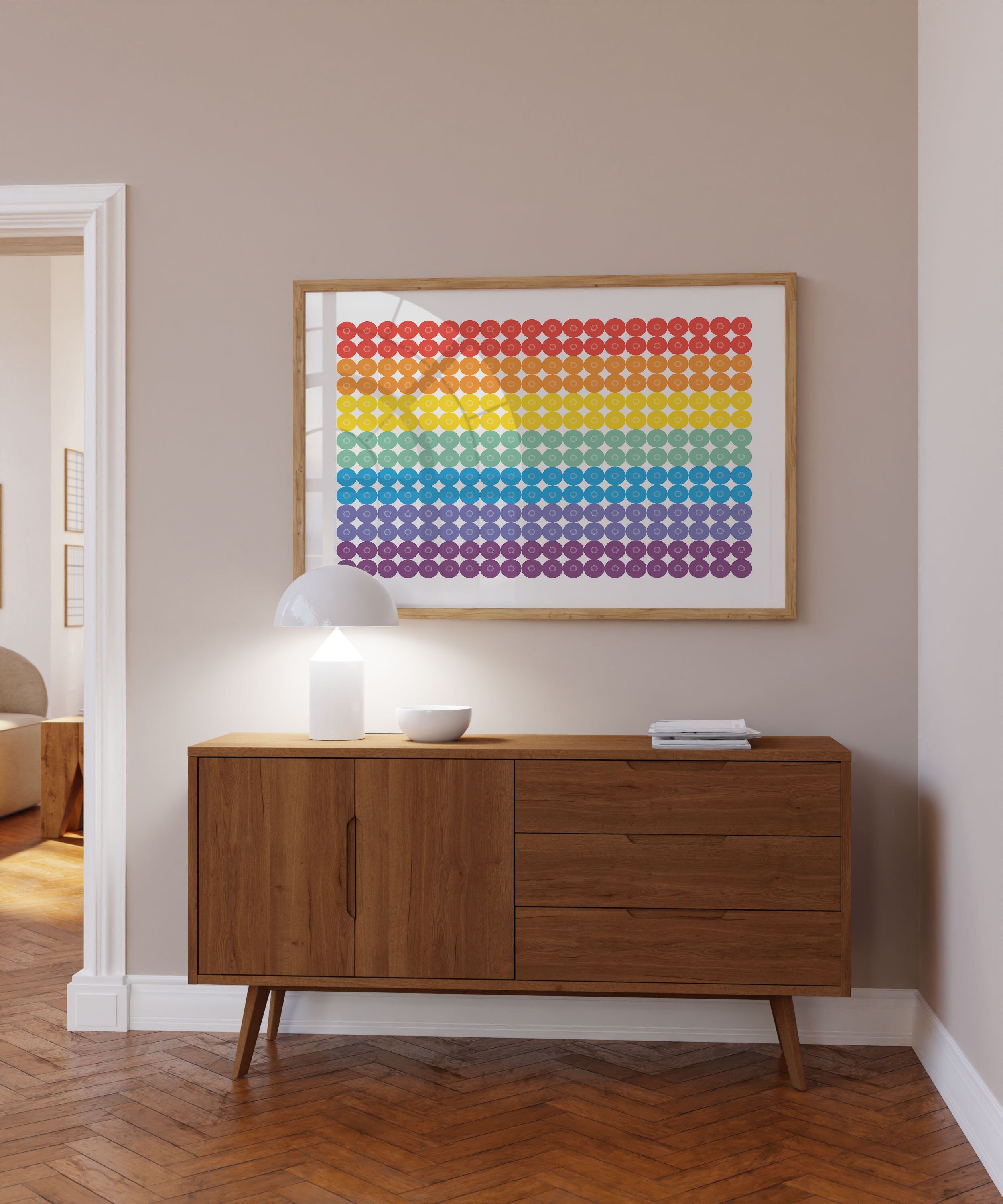 Rainbow Circle Printable Wall Art Rainbow Pride Parade Poster Colorful ...