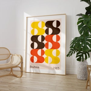1970s Retro Print Set of 2 Boho Poster Orange Love Printable Wall Art ...