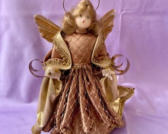 Vintage German Wax Angel Tree Topper by Pauline Leidel-spreen. Real ...