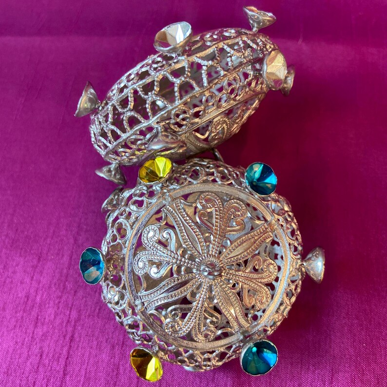 Vintage Babette Schweizer Pewter Filigree Space Age Christmas Ornament ...
