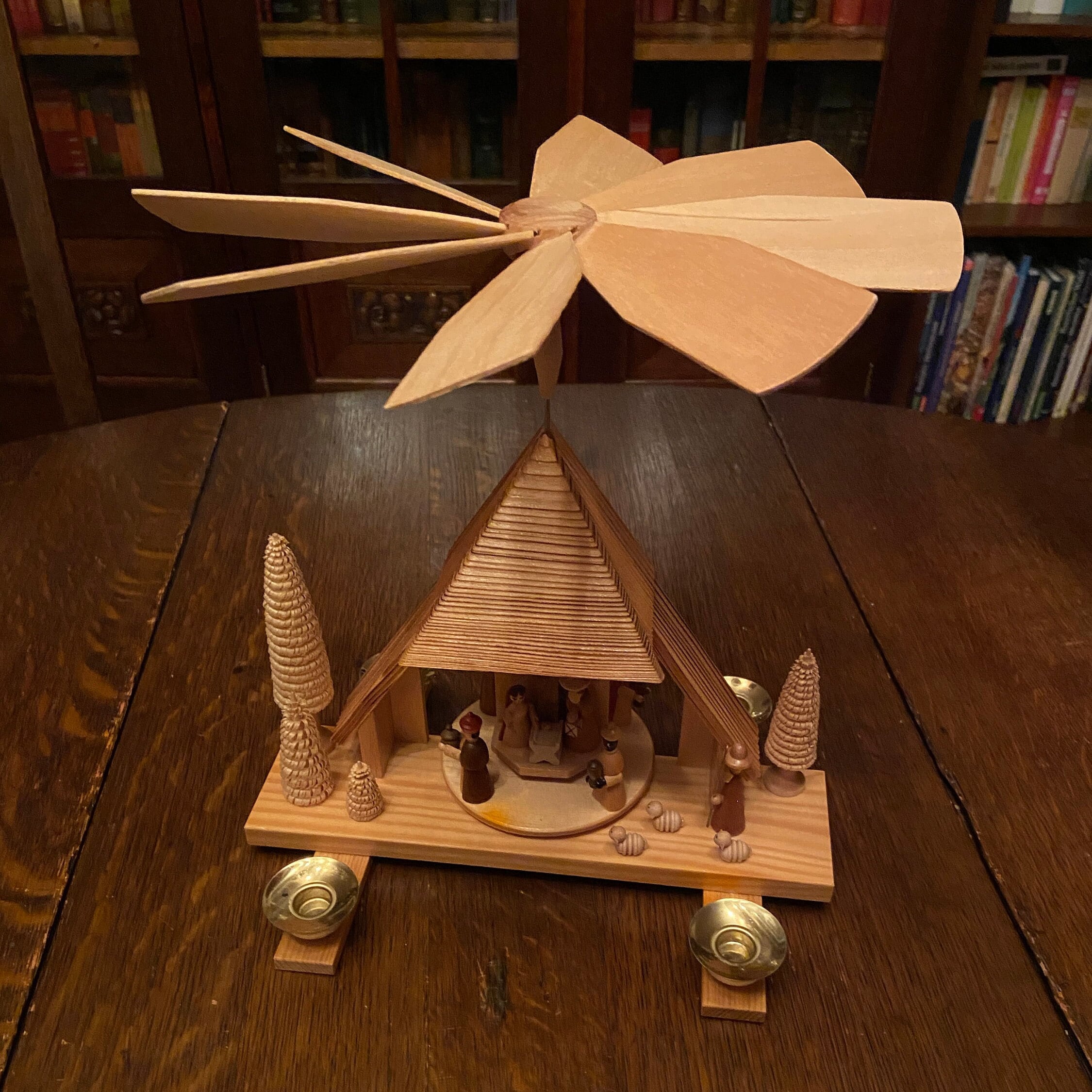 Vintage Erzgebirge Table Pyramid Birth of Christ Woodworking Art ...