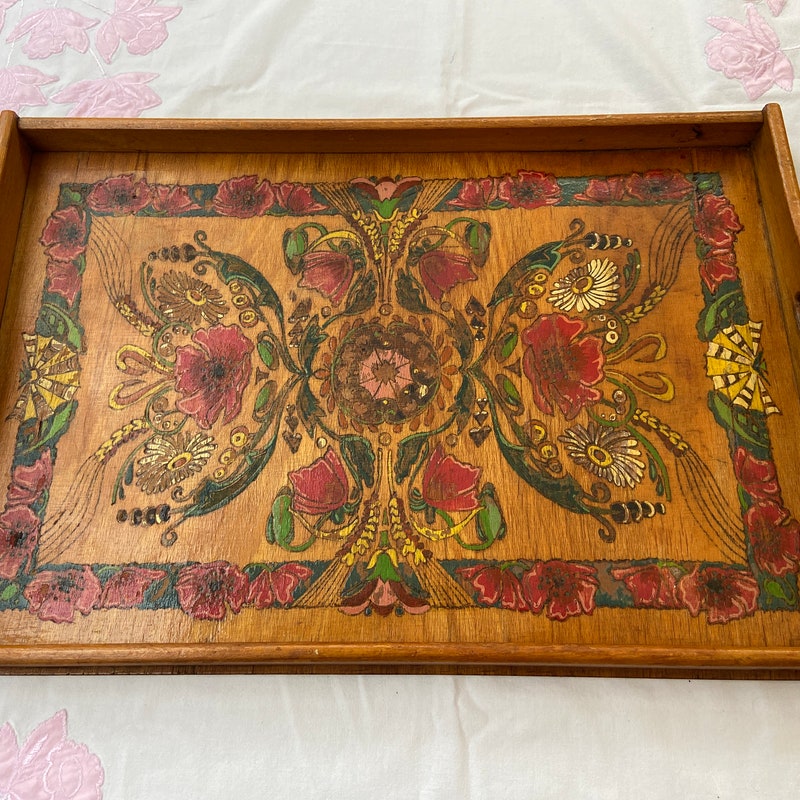 Antique Serving Tray - Etsy