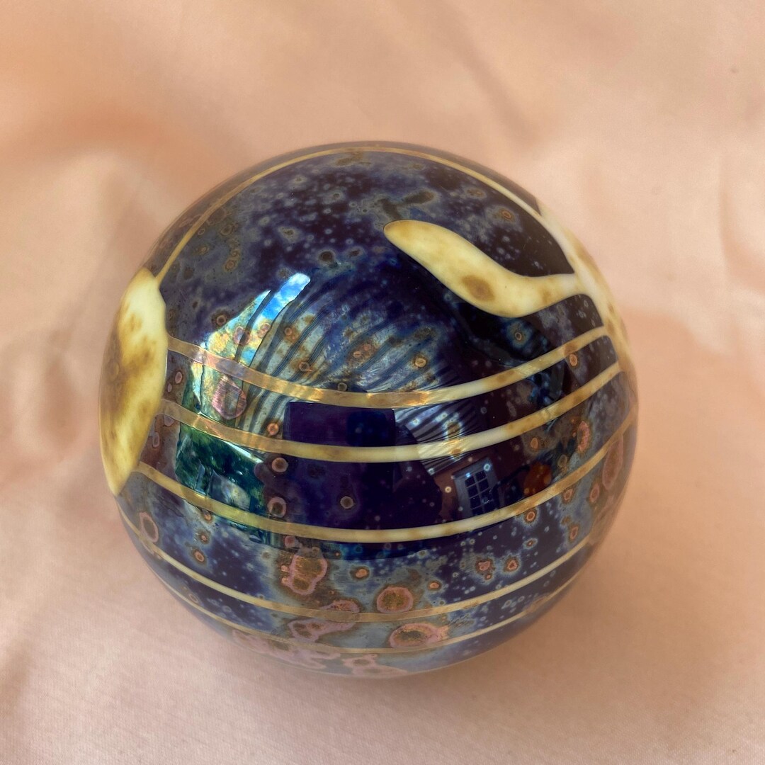 Vintage Czech Art Glass Ball Paperweight by Jiri Suhajek. Design ...