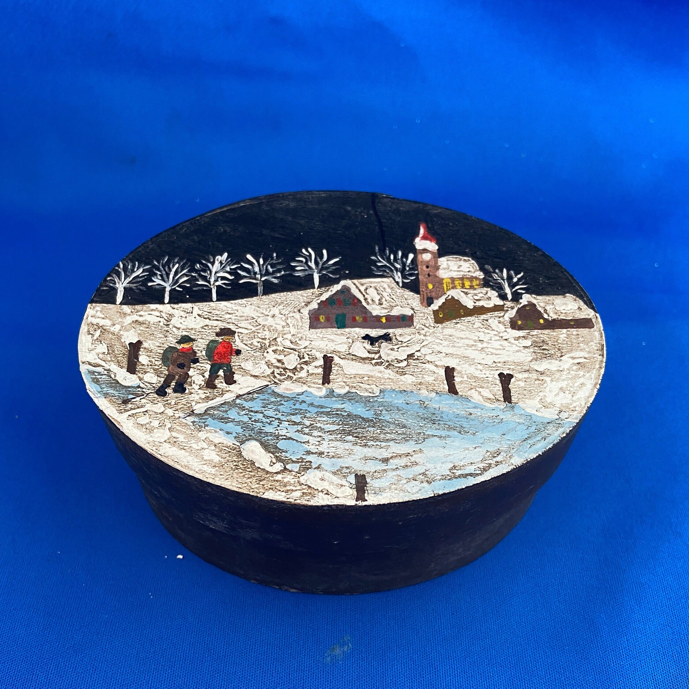 Vintage Bavarian Folk Art Hand Painted Small Bentwood Box. - Etsy