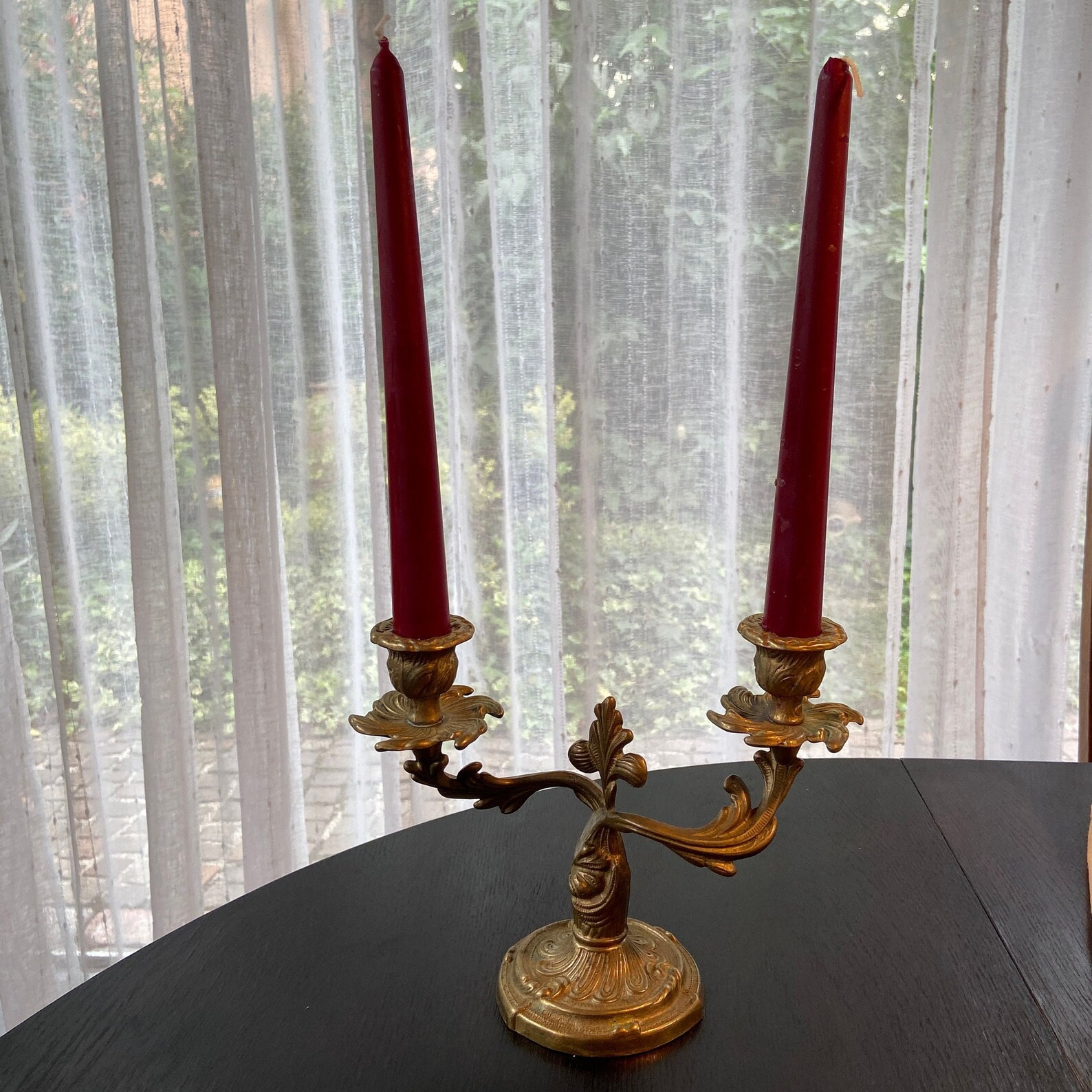 Vintage Solid Brass 2-arm Candelabra / Candle Stick Holder. French ...