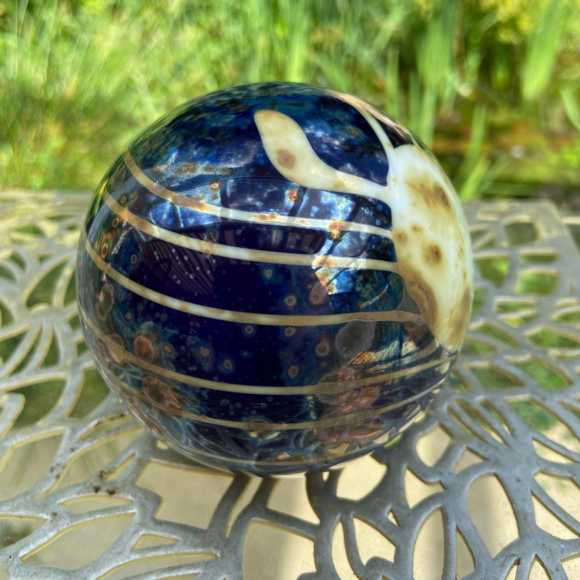 Vintage Czech Art Glass Ball Paperweight by Jiri Suhajek. Design ...