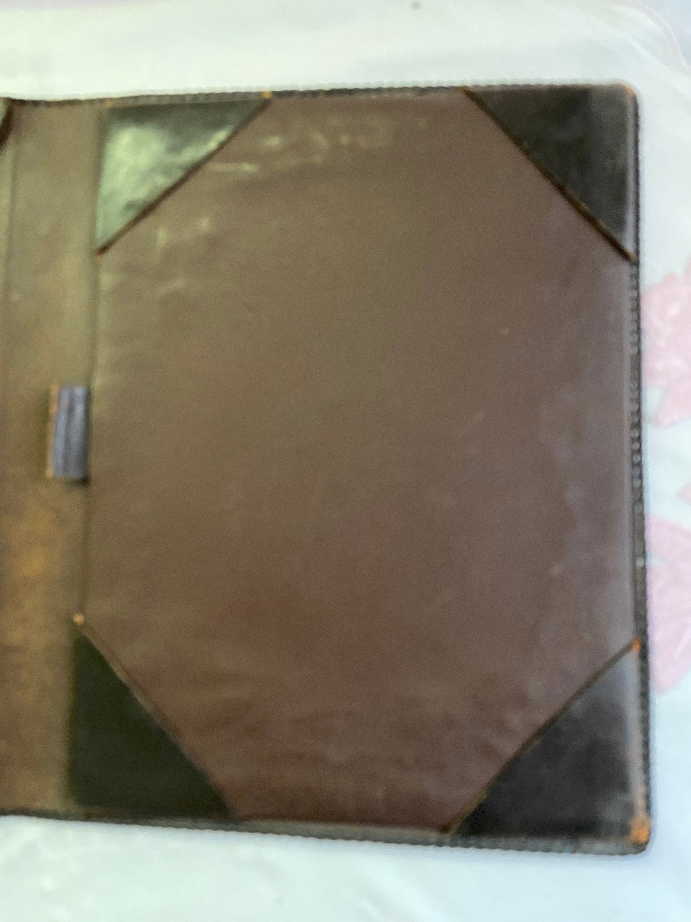 Antique British Aesthetic Movement Embossed Leather Document Folder ...