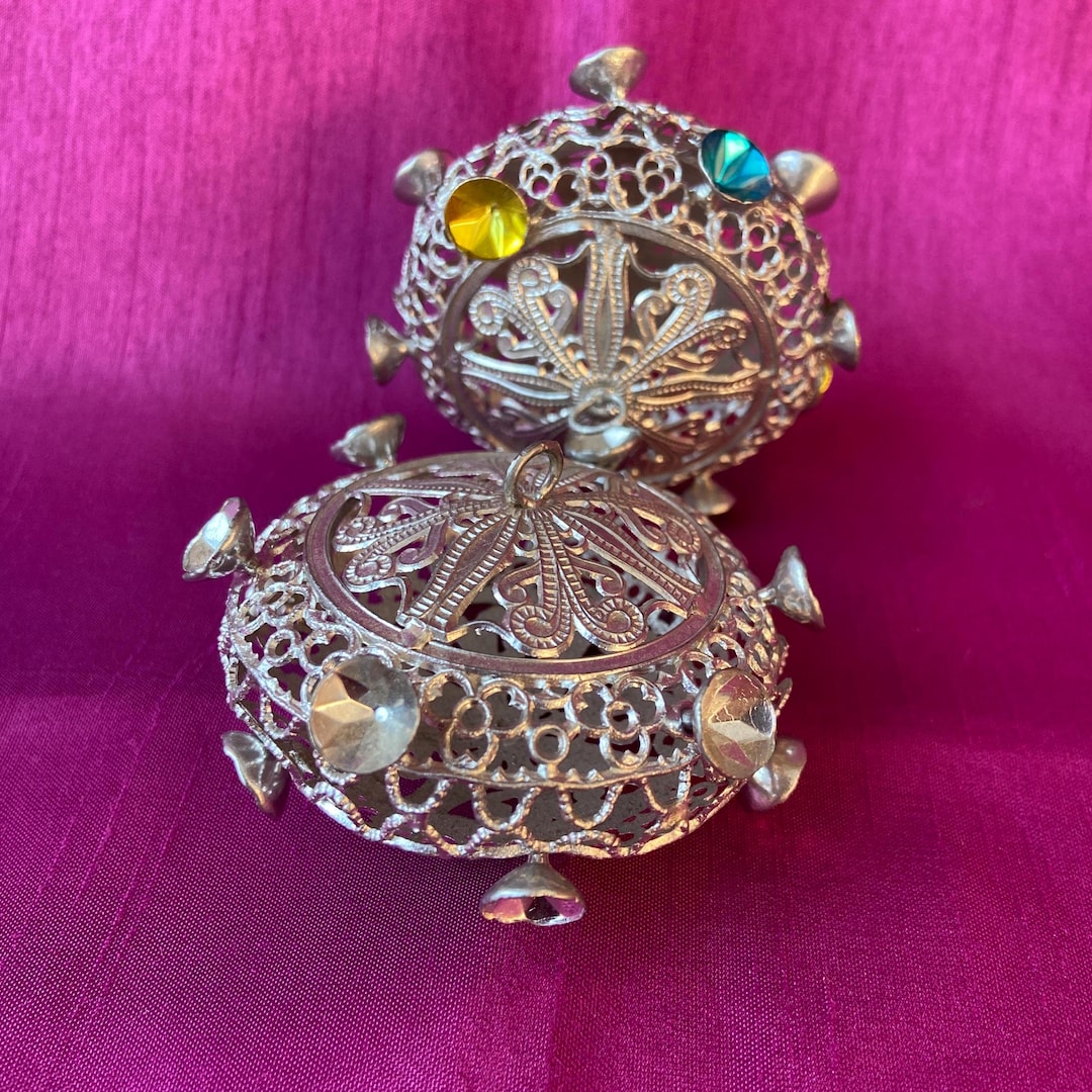 Vintage Babette Schweizer Pewter Filigree Space Age Christmas Ornament ...