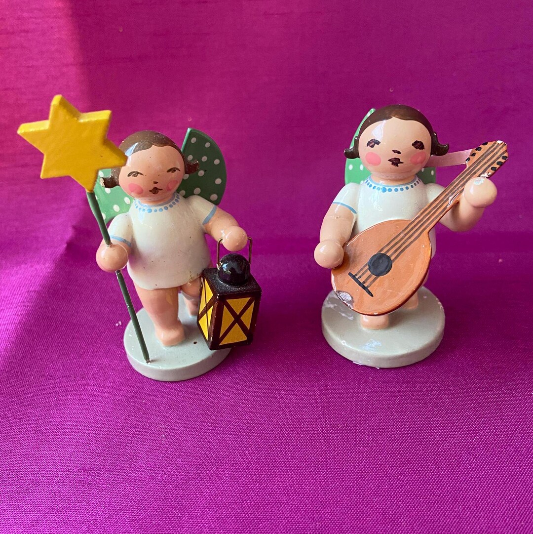 Vintage Pair of East German Wendt & Kuehn Sweet Christmas Angels ...