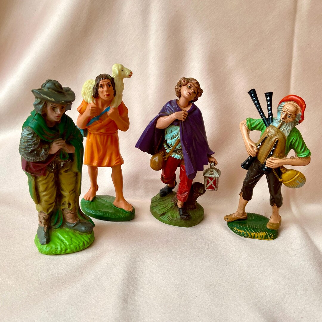 Vintage Nativity Shepherd & Country Figurines - Italian and German. 12 ...