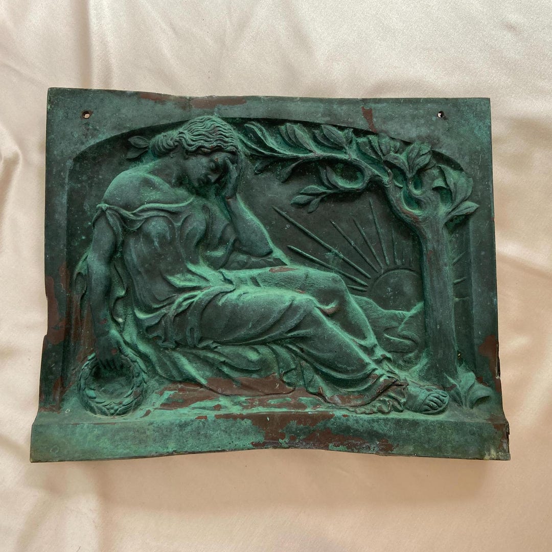 Antique German Cast Metal Deep Bas-relief Historismus / Jugendstil Wall ...