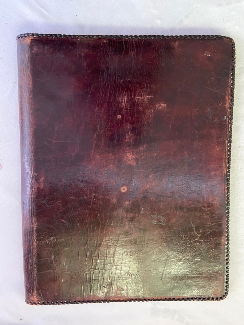 Antique British Aesthetic Movement Embossed Leather Document Folder ...