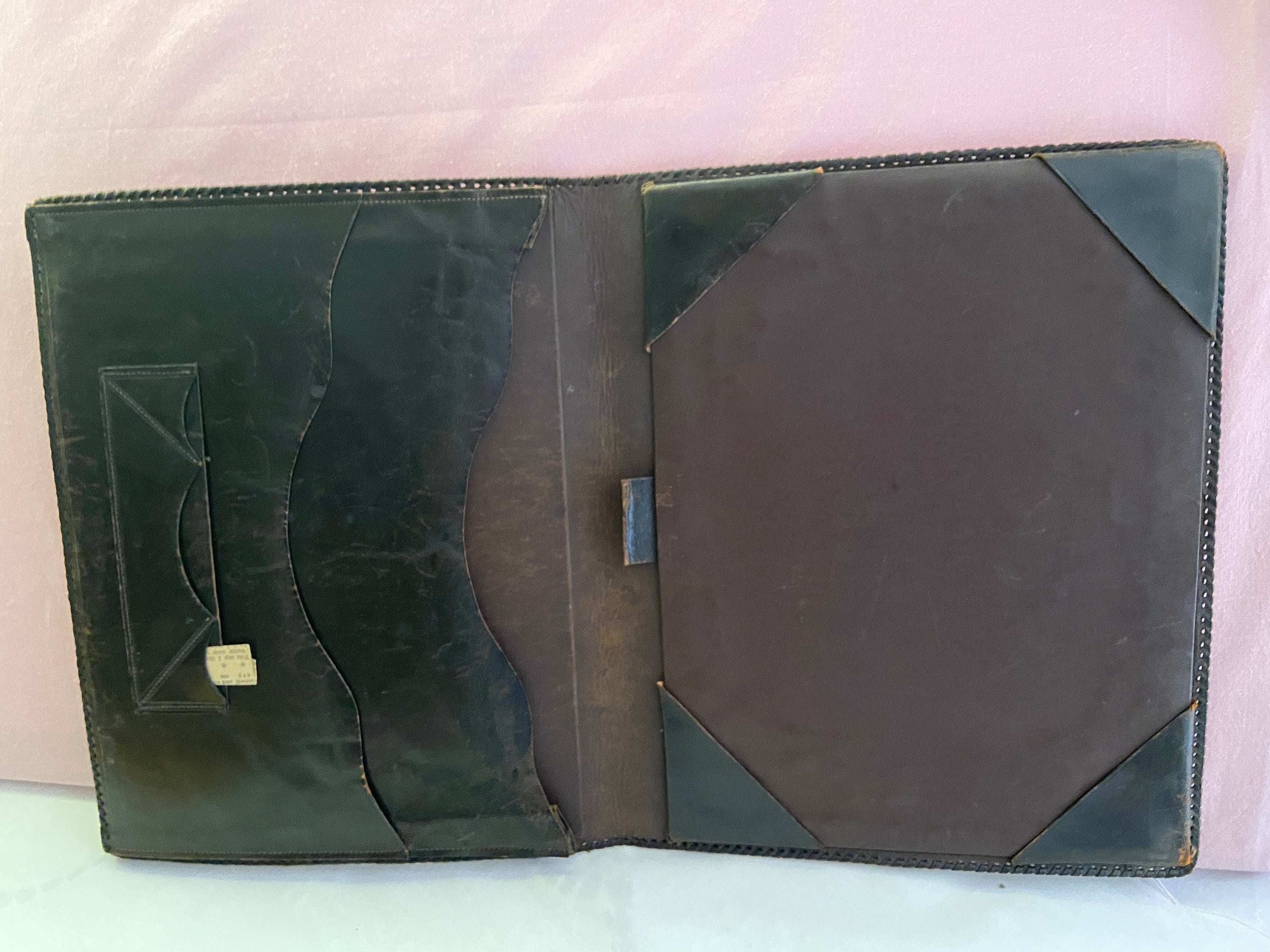 Antique British Aesthetic Movement Embossed Leather Document Folder ...