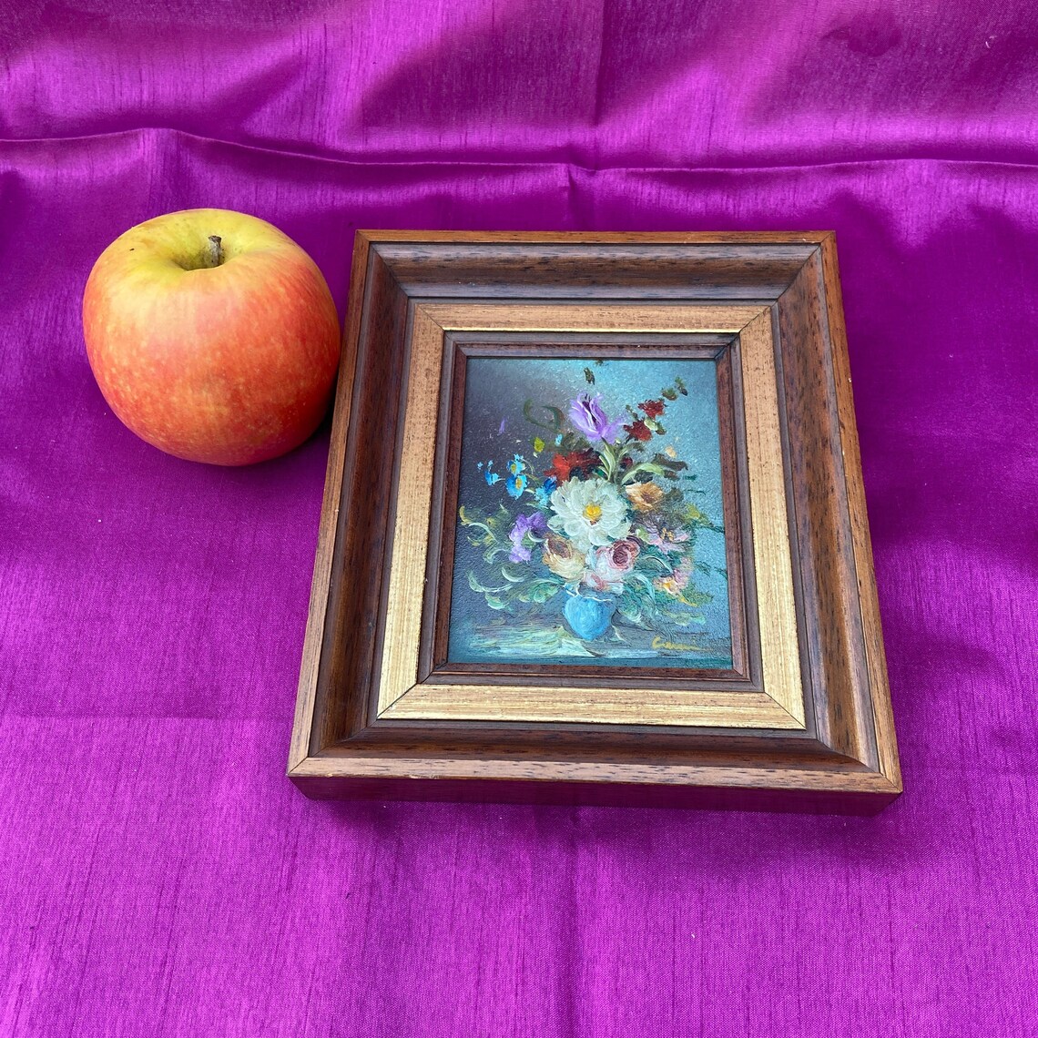 Vintage Original German Still Life Oil Painting - Bouquet of Flowers ...