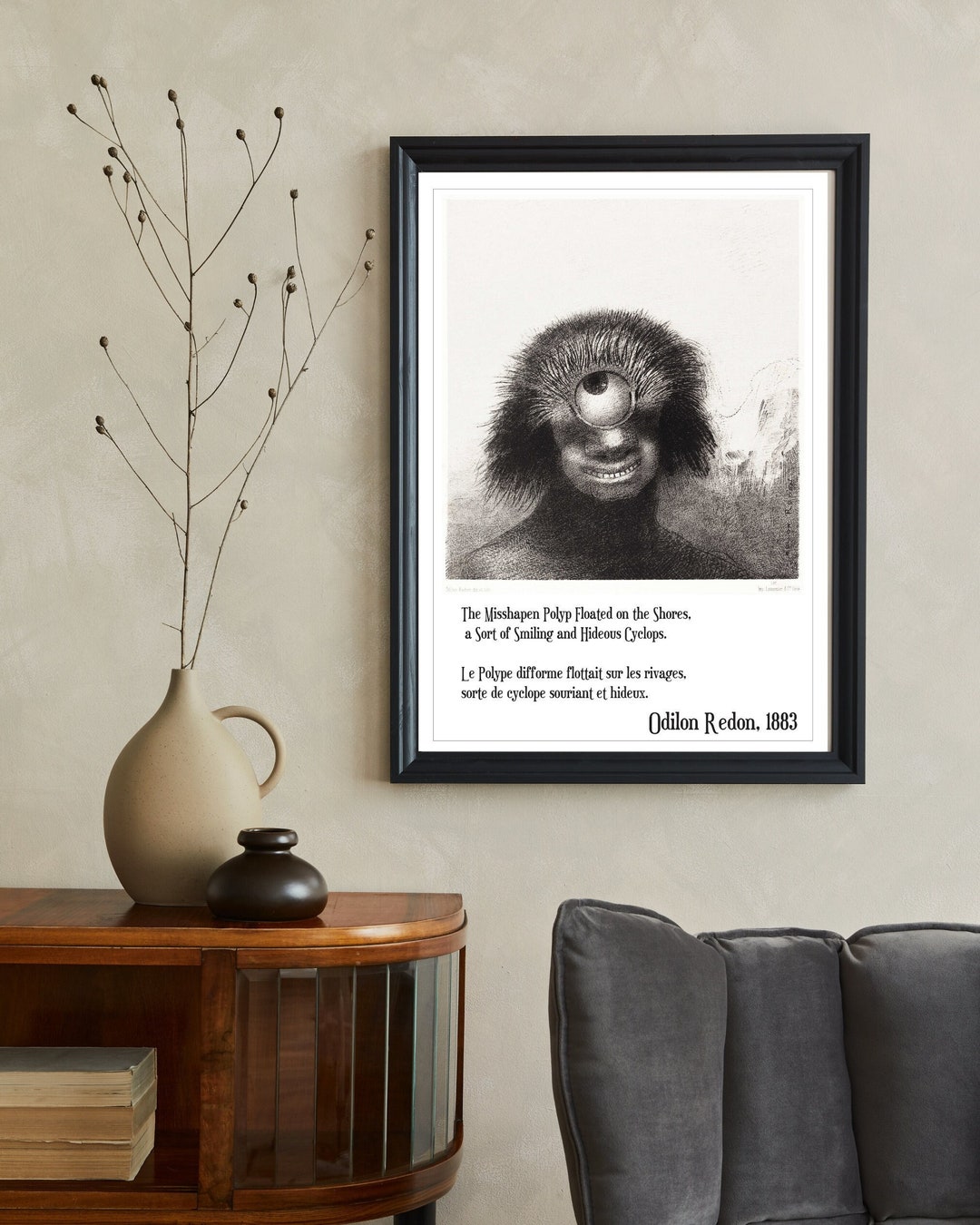 Smiling and Hideous Cyclops, Odilon Redon, 1883 - Etsy