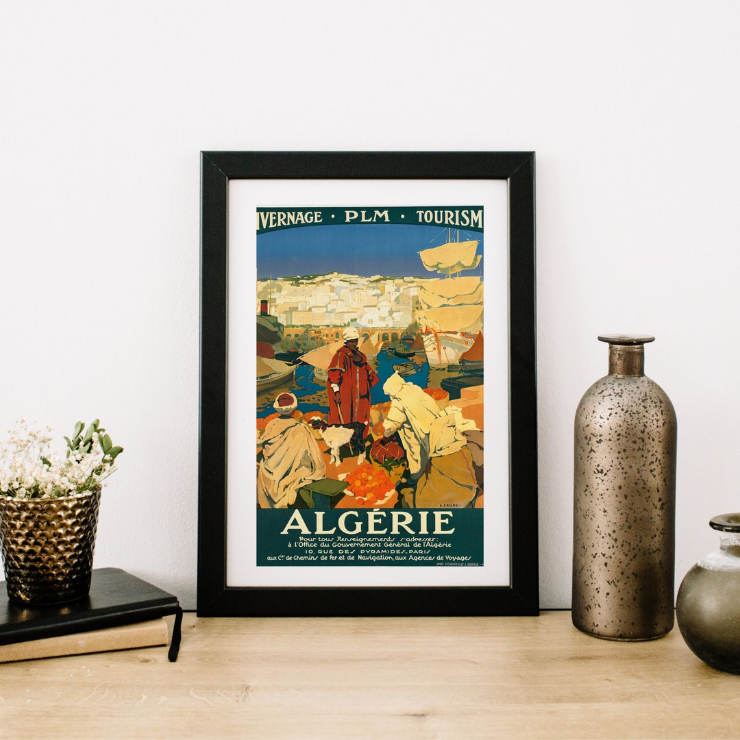 Vintage Travel Poster #F1 Algeria - Etsy